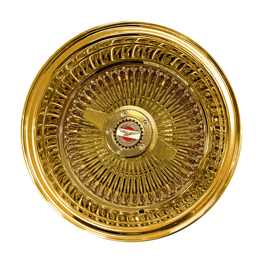 100 Spoke Straight Laced All Gold Zeniths | Bling Rims