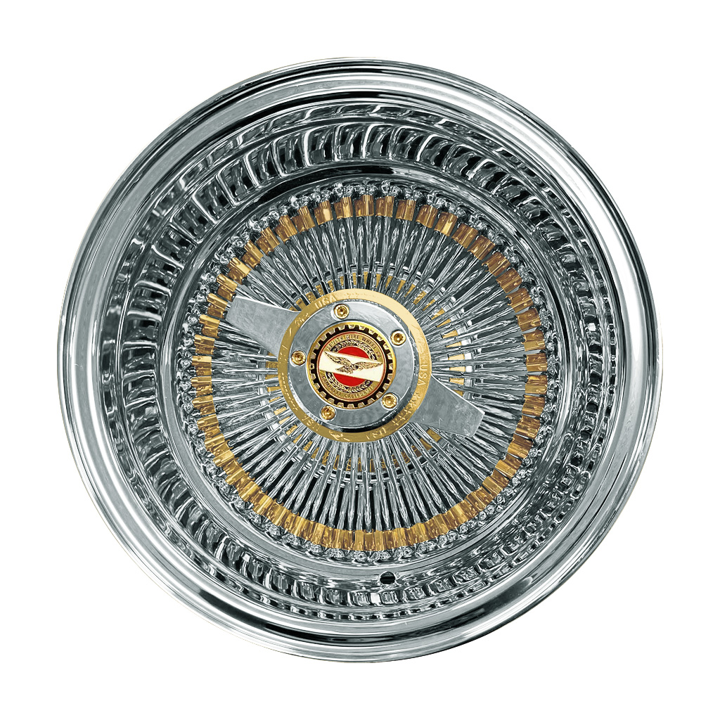 100 Spoke Straight Laced Triple Gold Zeniths | Bling Rims